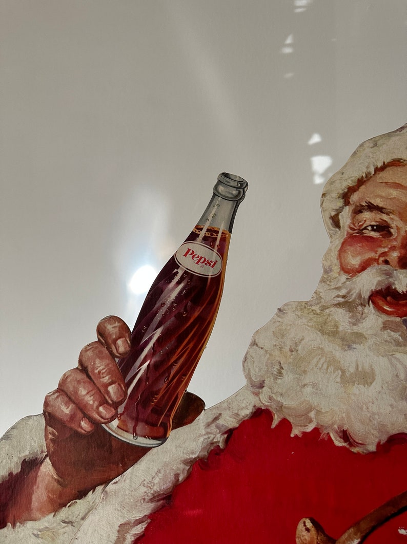 Rare 1950s Original Pepsi Santa Christmas Advertising Board - Etsy