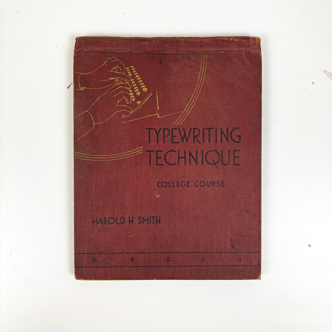 Typewriting Technique by Harold H. Smith Rare 1938 Edition - Etsy