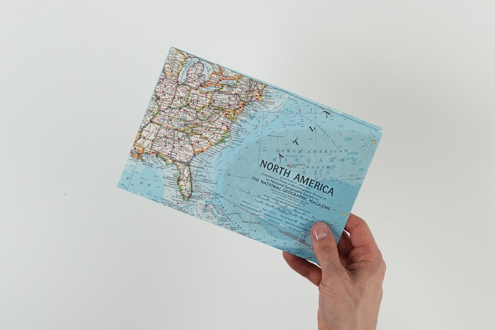 1955 North America Vintage Fold-out Map - Etsy