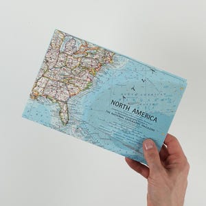 1955 North America Vintage Fold-out Map - Etsy