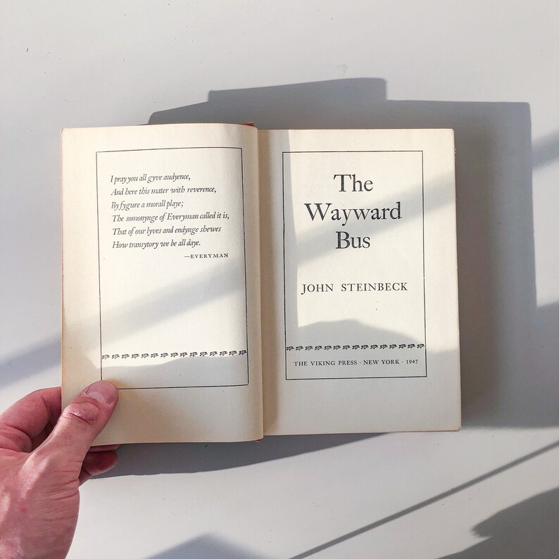 The Wayward Bus by John Steinbeck First Edition 1947 - Etsy