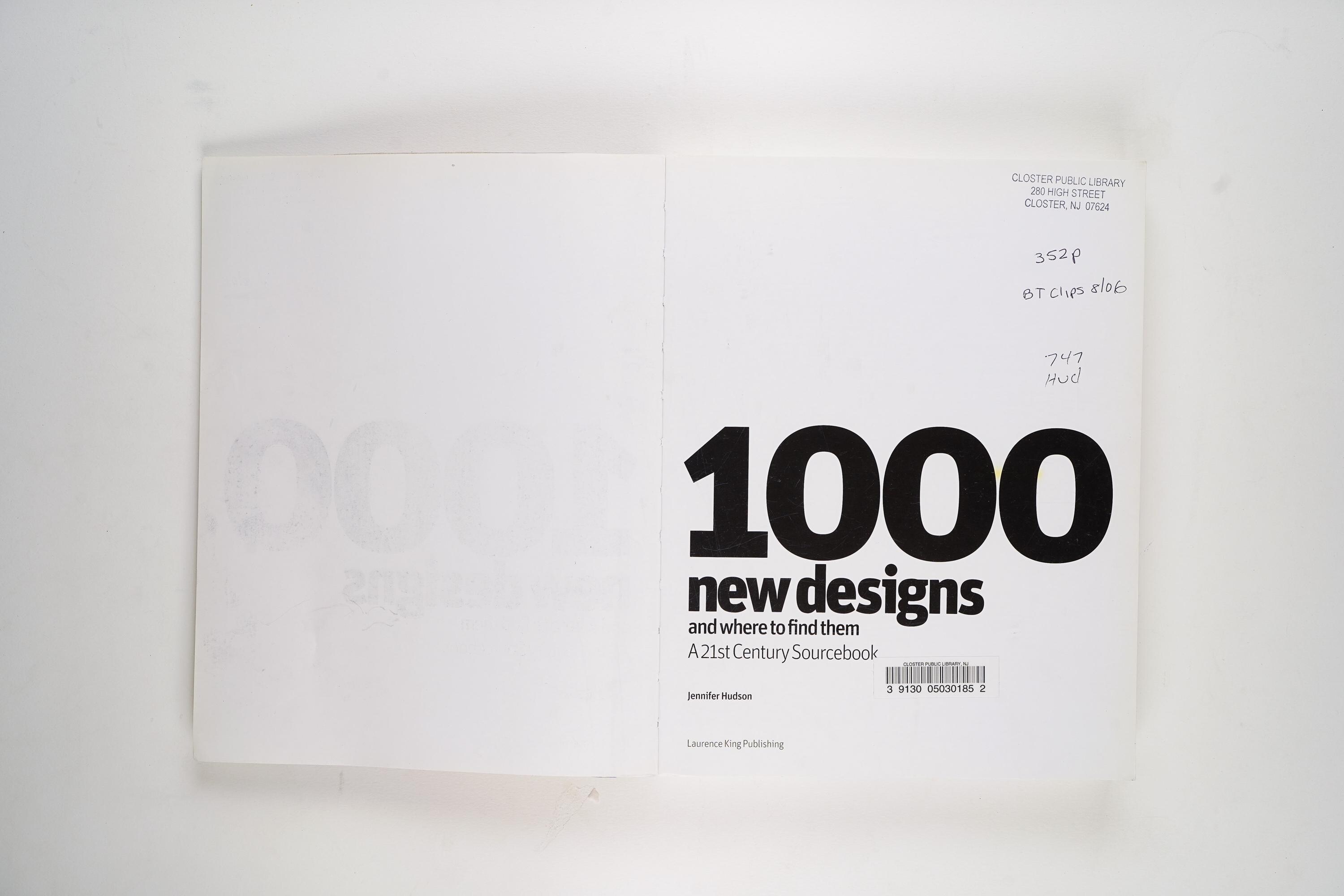 1000 New Designs and Where to Find Them by Jennifer Hudson 2006 Edition ...