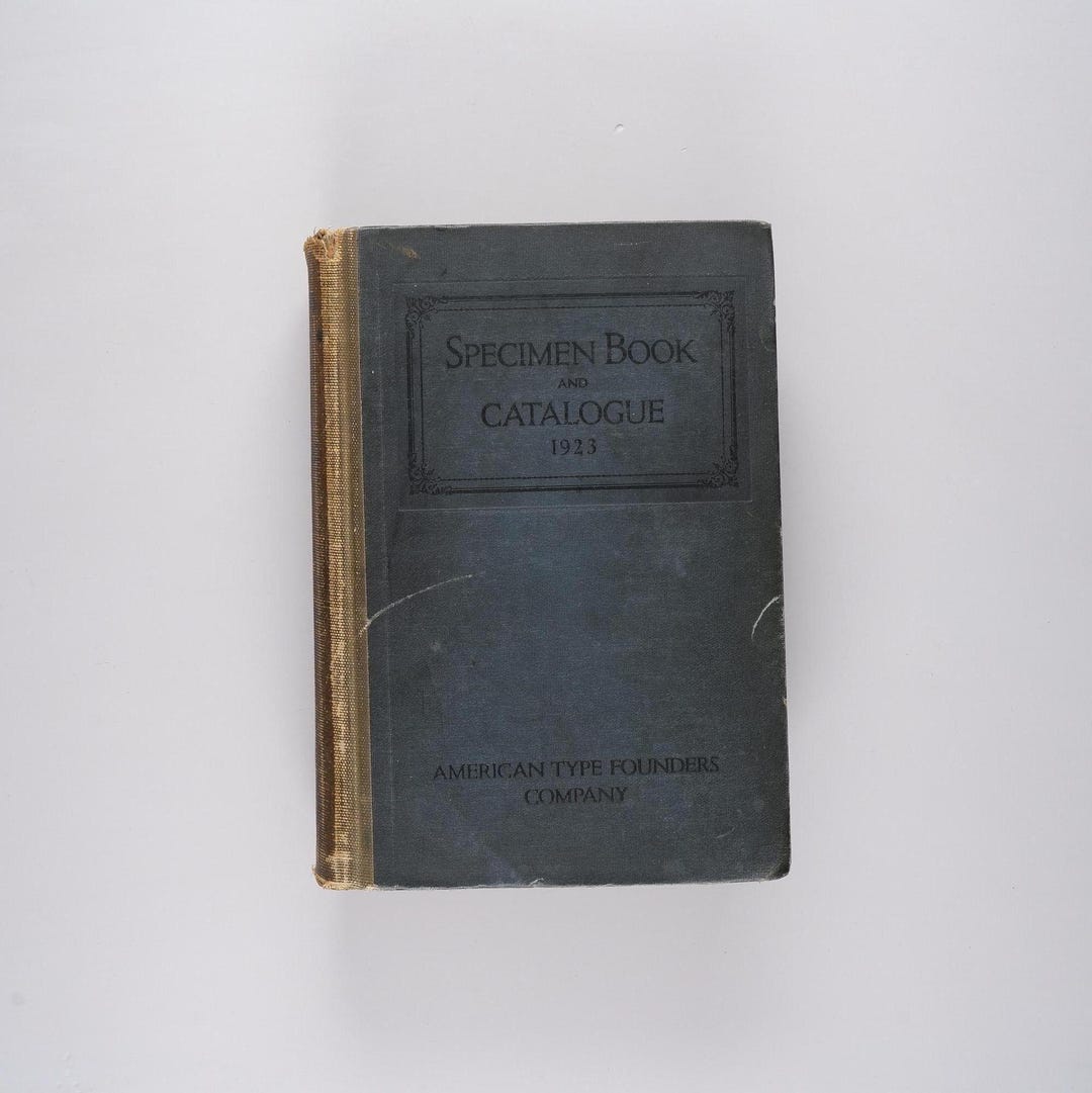 Specimen Book and Catalogue by American Type Founders 1923 - Etsy