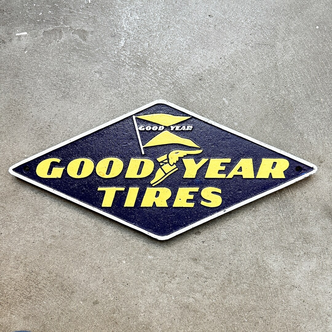 Antique Goodyear Tires Cast Iron Advertising Display Sign - Etsy