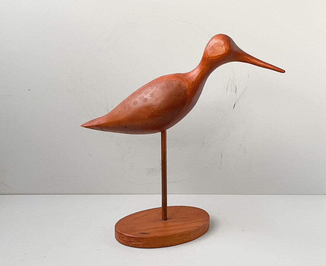 1980s Vintage Teak Bird Minimal Sculpture signed - Etsy