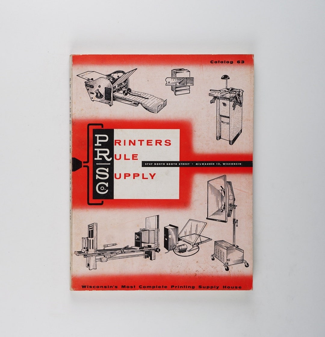1960s Printers Rule and Supply Co. Catalog 63 - Etsy