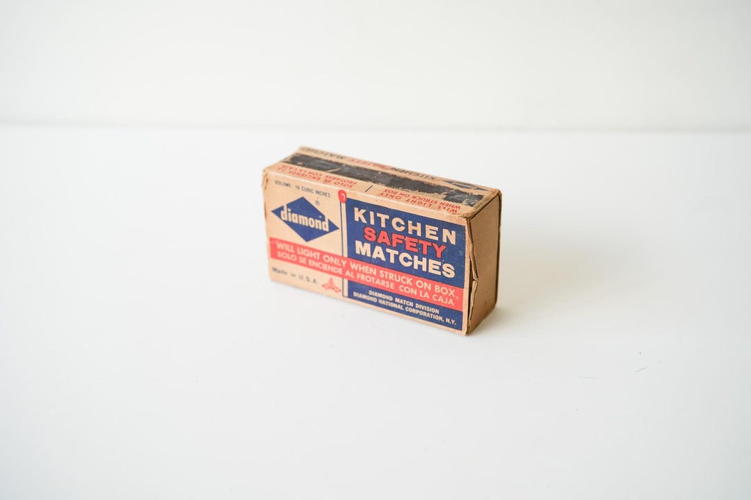 1940s Diamond Kitchen Safety Matches in Box - Etsy