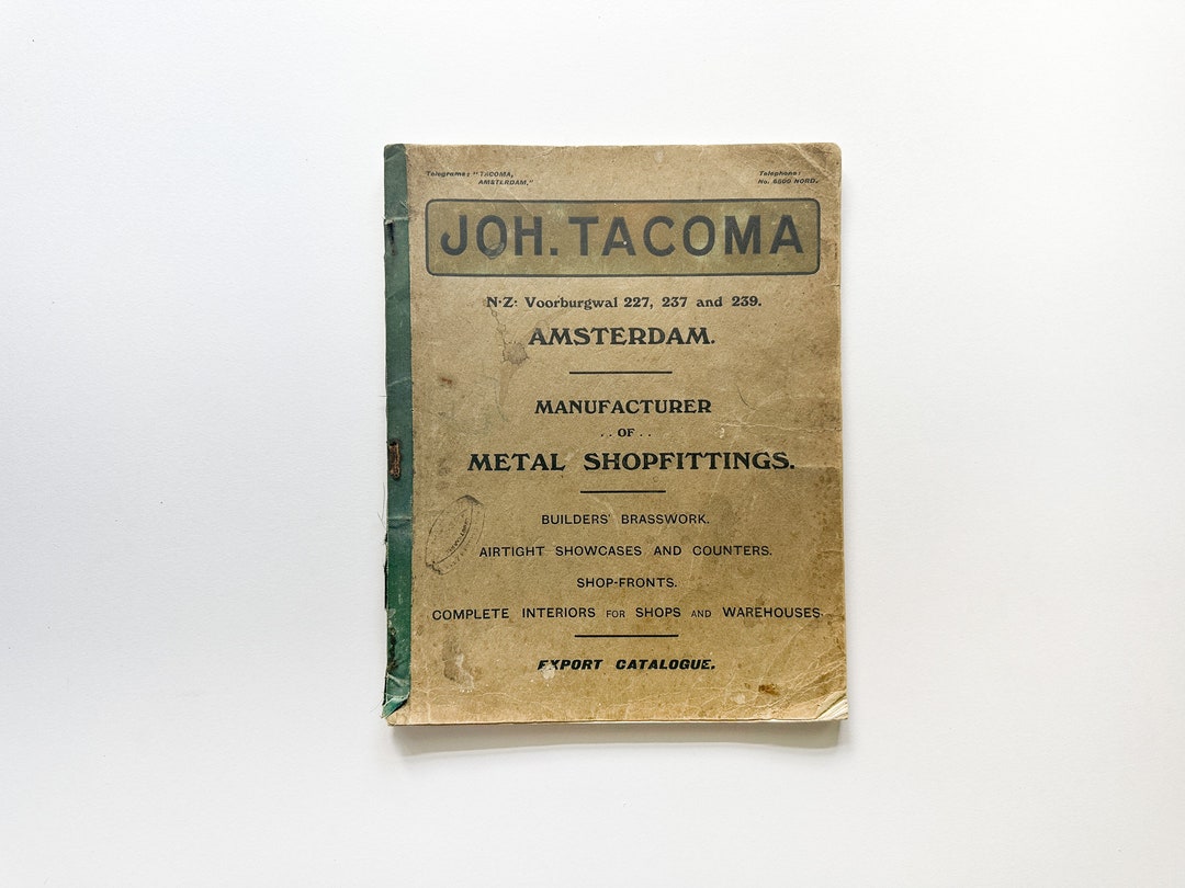 Joh. Tacoma Catalog of Metal Shopfittings Rare 1900s Edition - Etsy