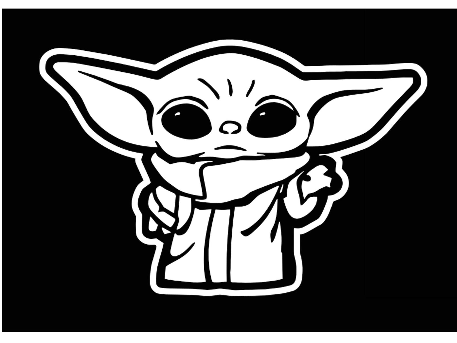 Baby Yoda Vinyl Decal Sticker, the Child, Waterproof - Etsy