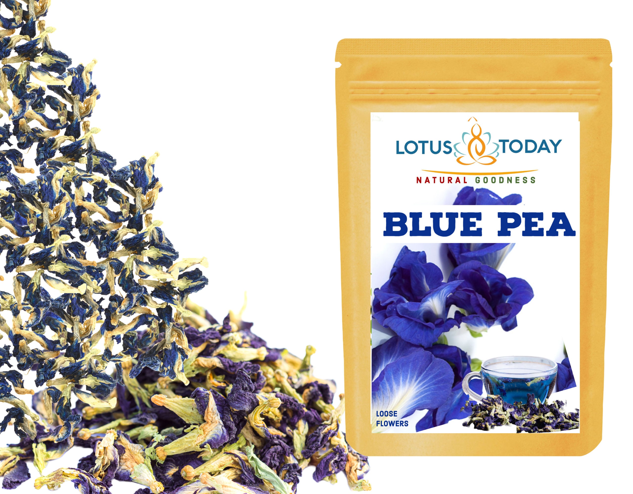 Blue Pea Tea - 25g Premium Quality Whole Loose Dried Blue Pea Herbal ...