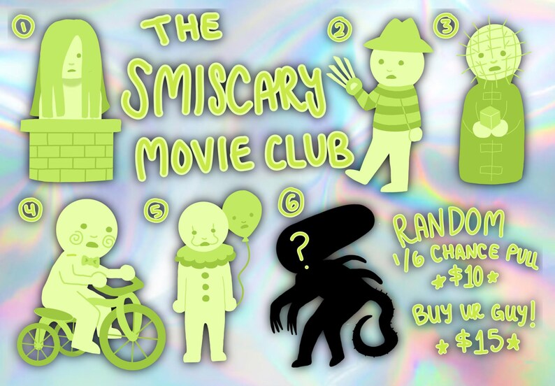 Scary Movie Smiski Blind Box Keychain - Etsy