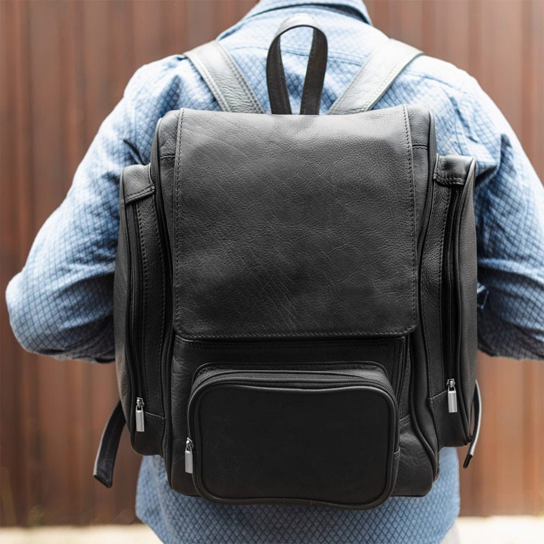 Gift Ideas: Very Large Leather Backpack / Laptop Backpack for - Etsy