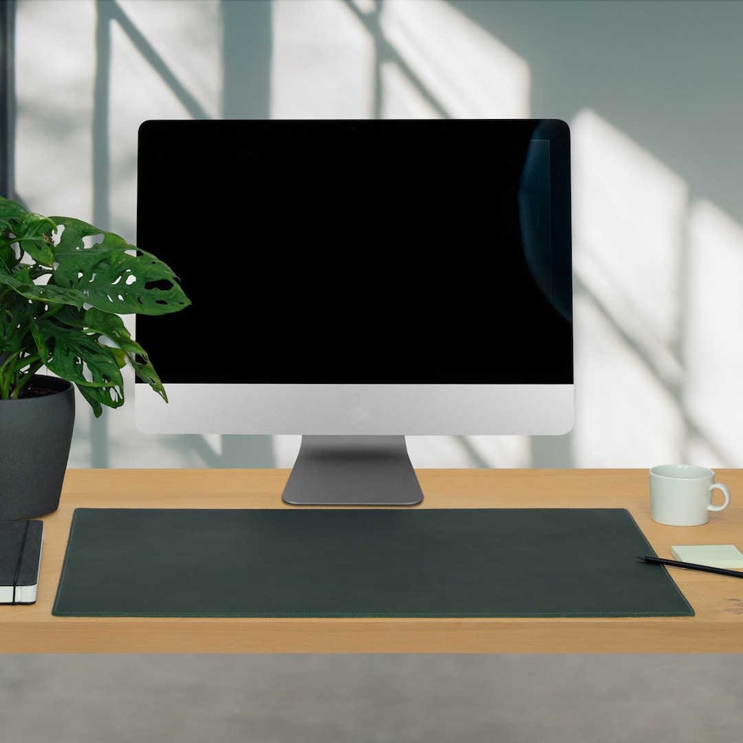 Large Desk Cover / Desk Pad Size XL Made Out of Buffalo Leather, Olive ...