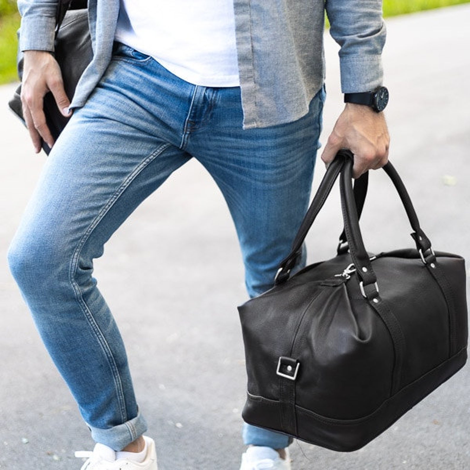 Medium Sized Travel Bag / Weekend Bag for Women and Men Size | Etsy