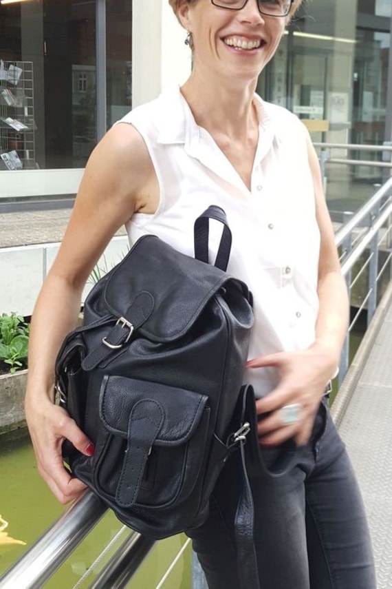 Retro Backpack Woman: Large Backpack / Laptop Backpack Size - Etsy