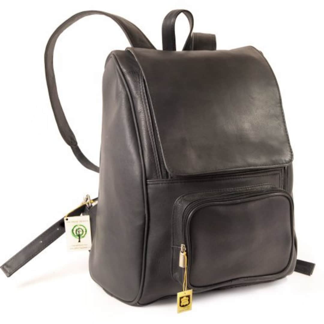 Large Leather Backpack / Laptop Backpack for Women and Men, Size L ...