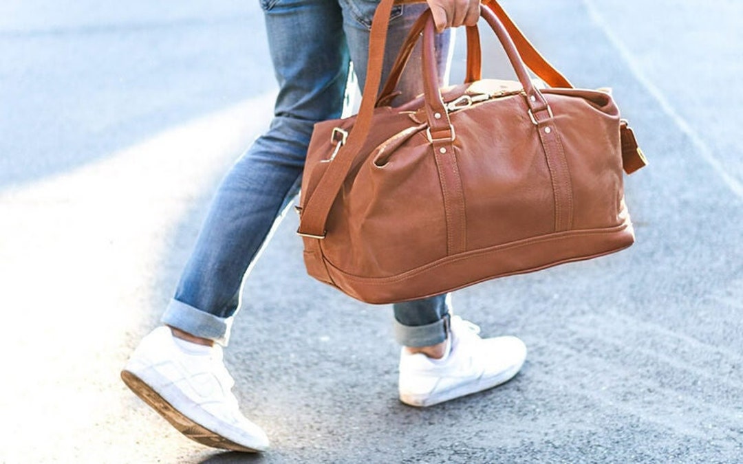 Medium Sized Travel Bag / Weekend Bag for Women and Men, Size M, Nappa ...