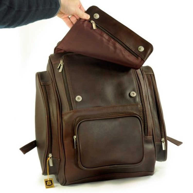 Gift Ideas: Very Large Leather Backpack / Laptop Backpack for | Etsy