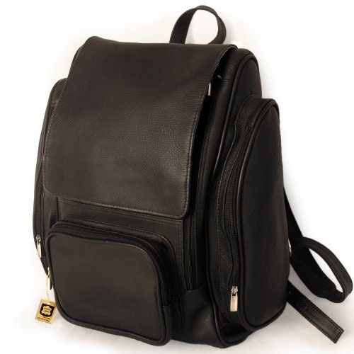Very Large Leather Backpack / Laptop Backpack for Women and Men, Size ...