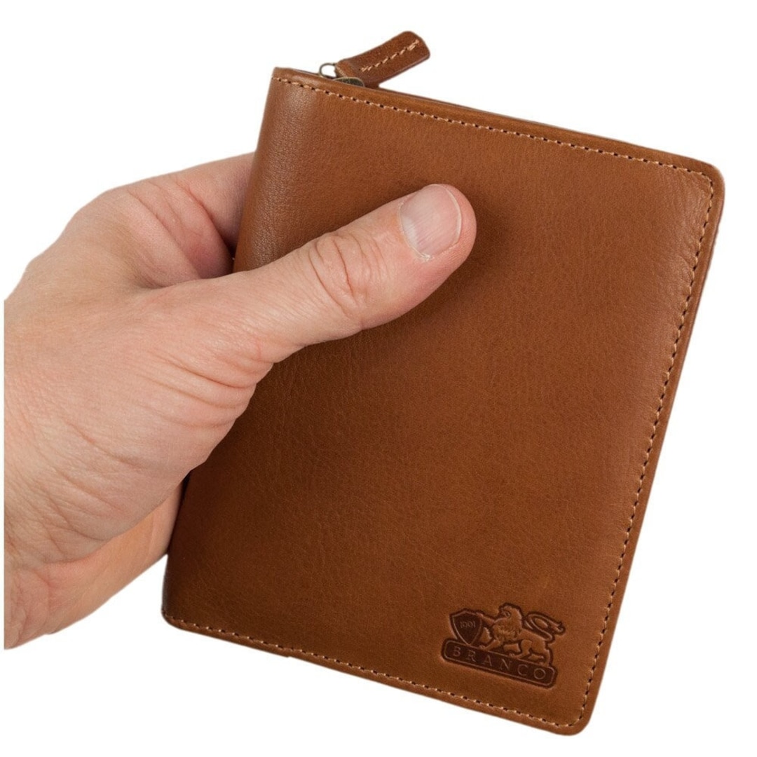 Large Wallet / Billfold Size L for Men, Upright Format, Real Leather ...