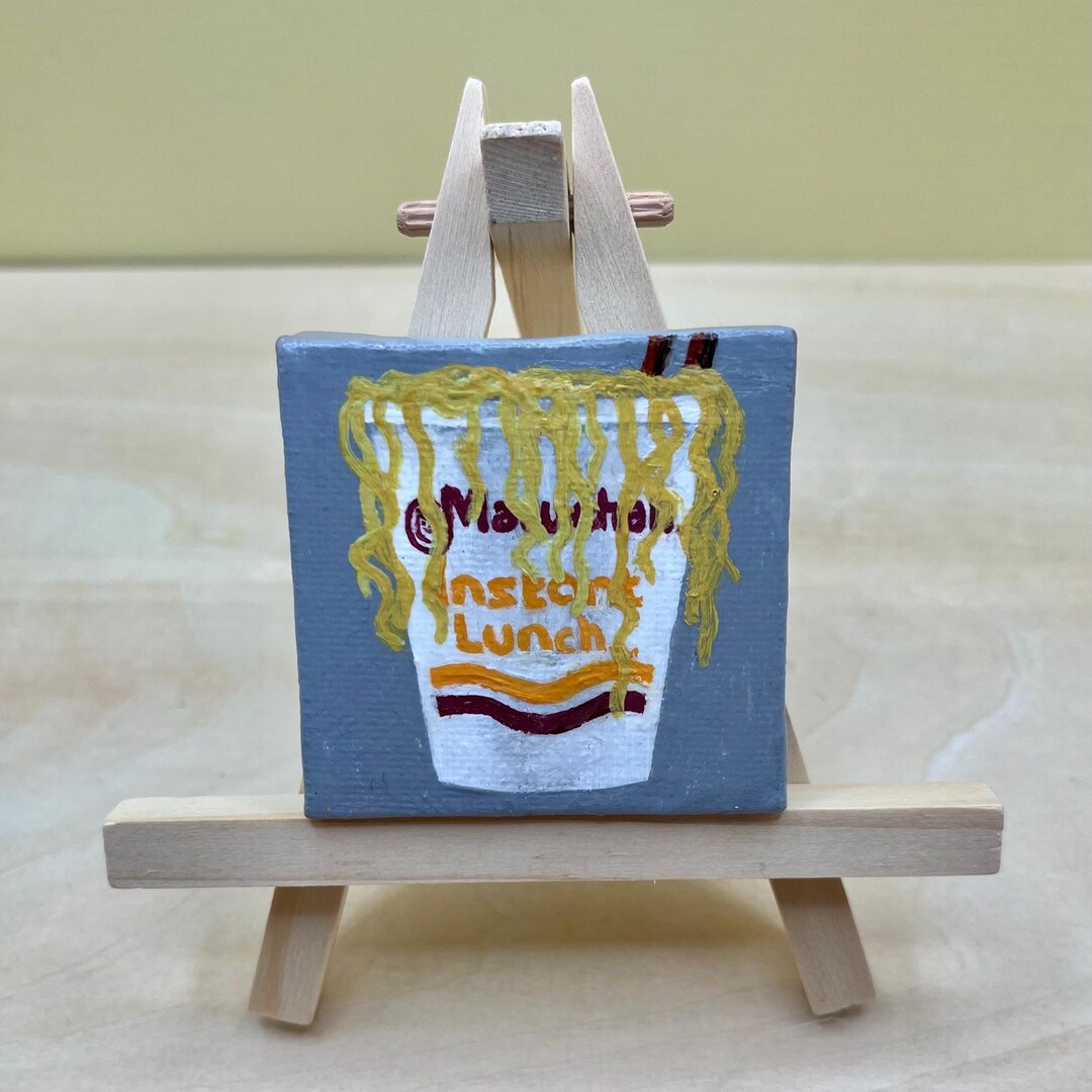 Miniature Maruchan Cup of Noodles Painting - 2” X 2” - Food Painting ...