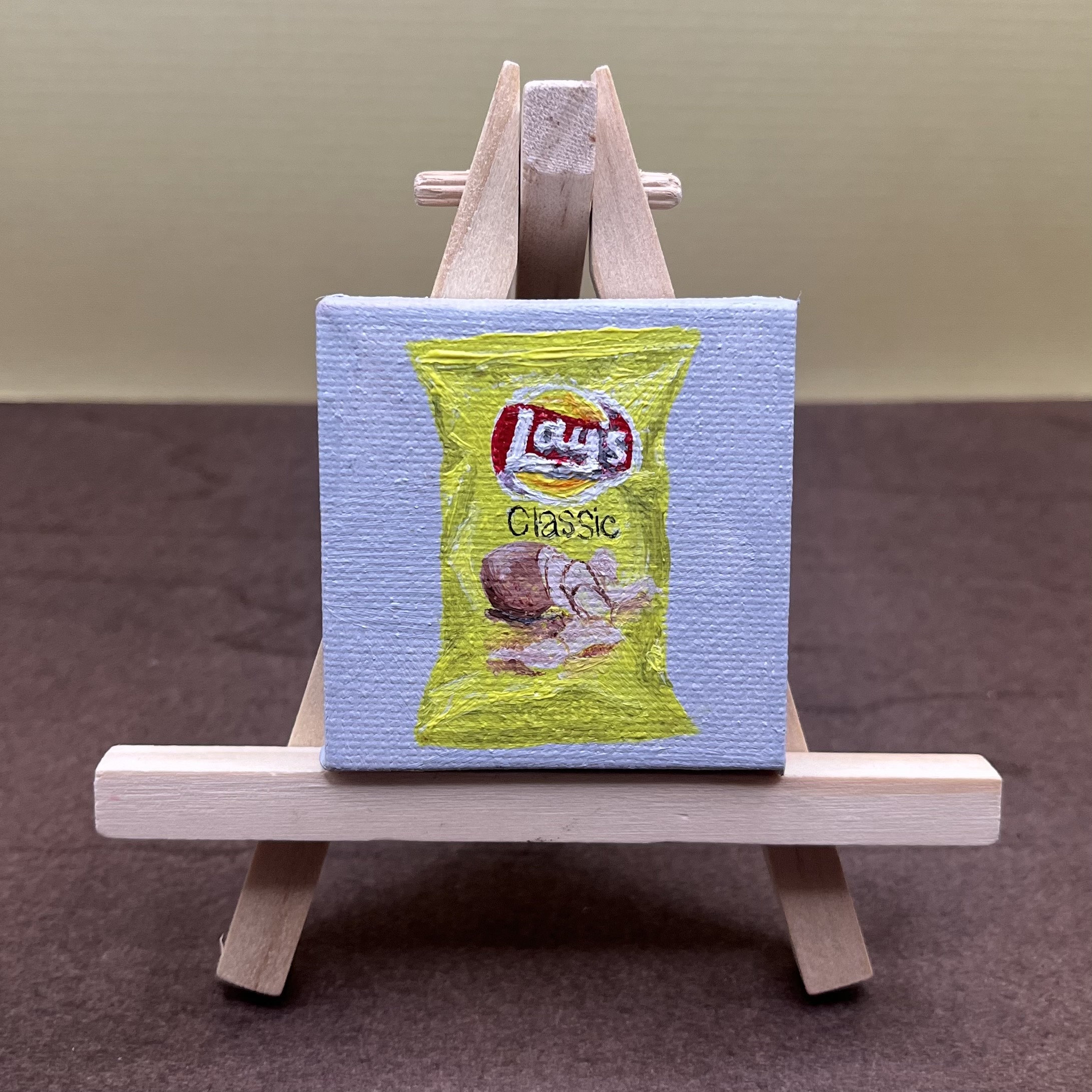 Miniature Lay’s Classic Potato Chips Painting - 2” X 2” - Food Painting ...