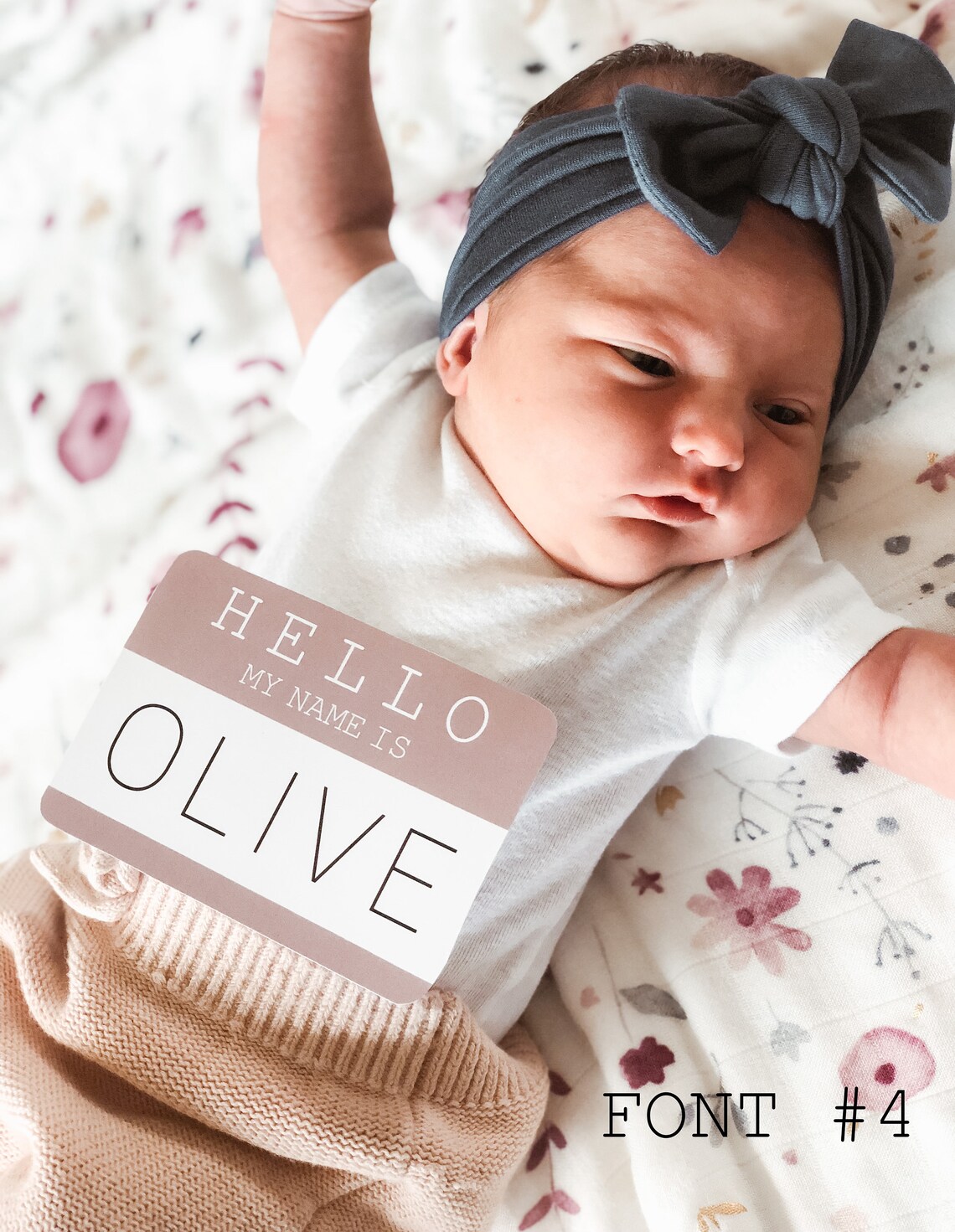DIGITAL Hello My Name Is, PRINTABLE Baby Name Tag, Baby Announcement ...