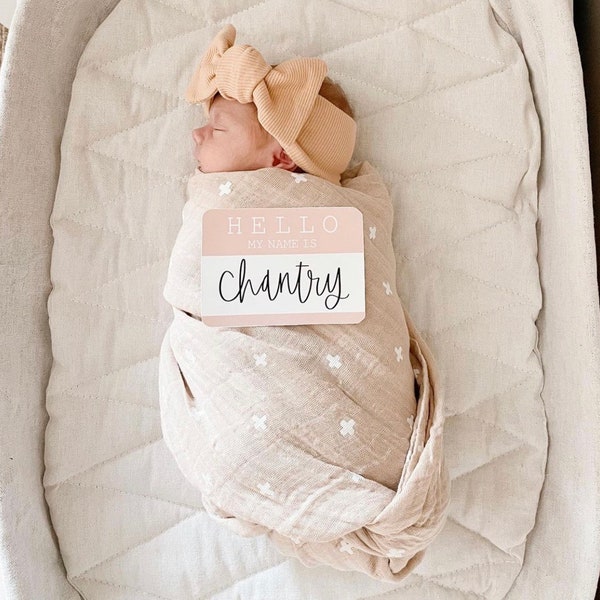 Baby Name Tag - Etsy