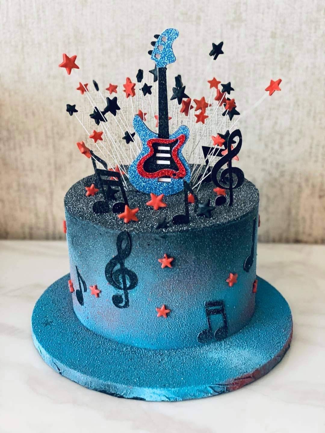 Guitar Cake Topper 3D Electric Guitar Cake Topper Music | Etsy UK