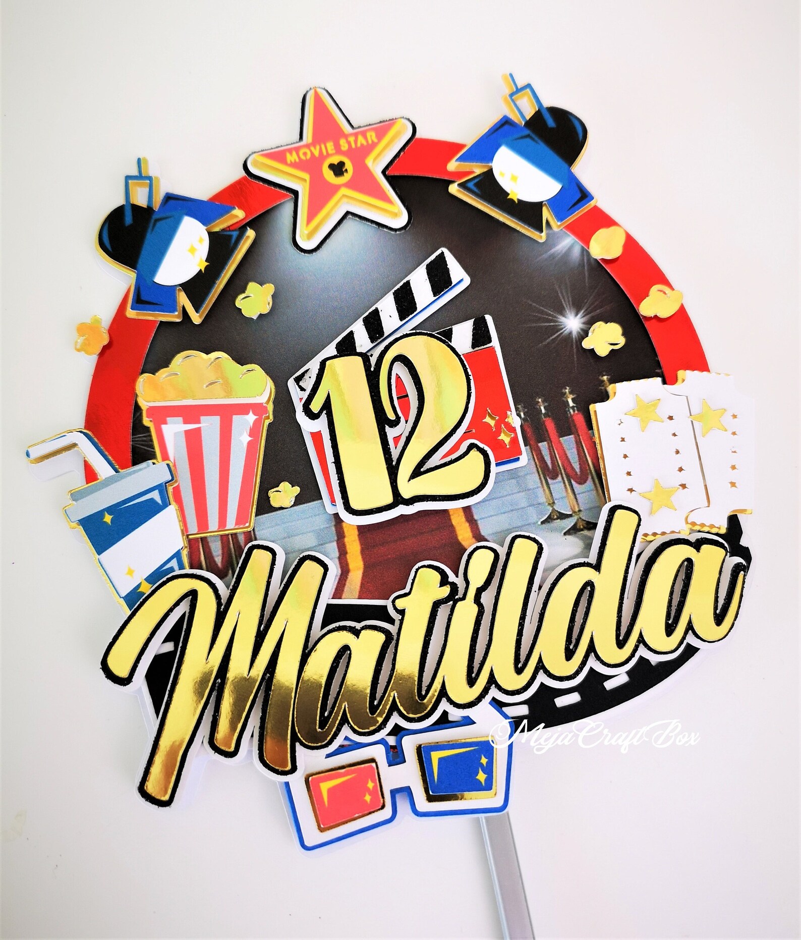 Movie Night Cake Topper, Clapperboard Birthday Decoration - Etsy UK