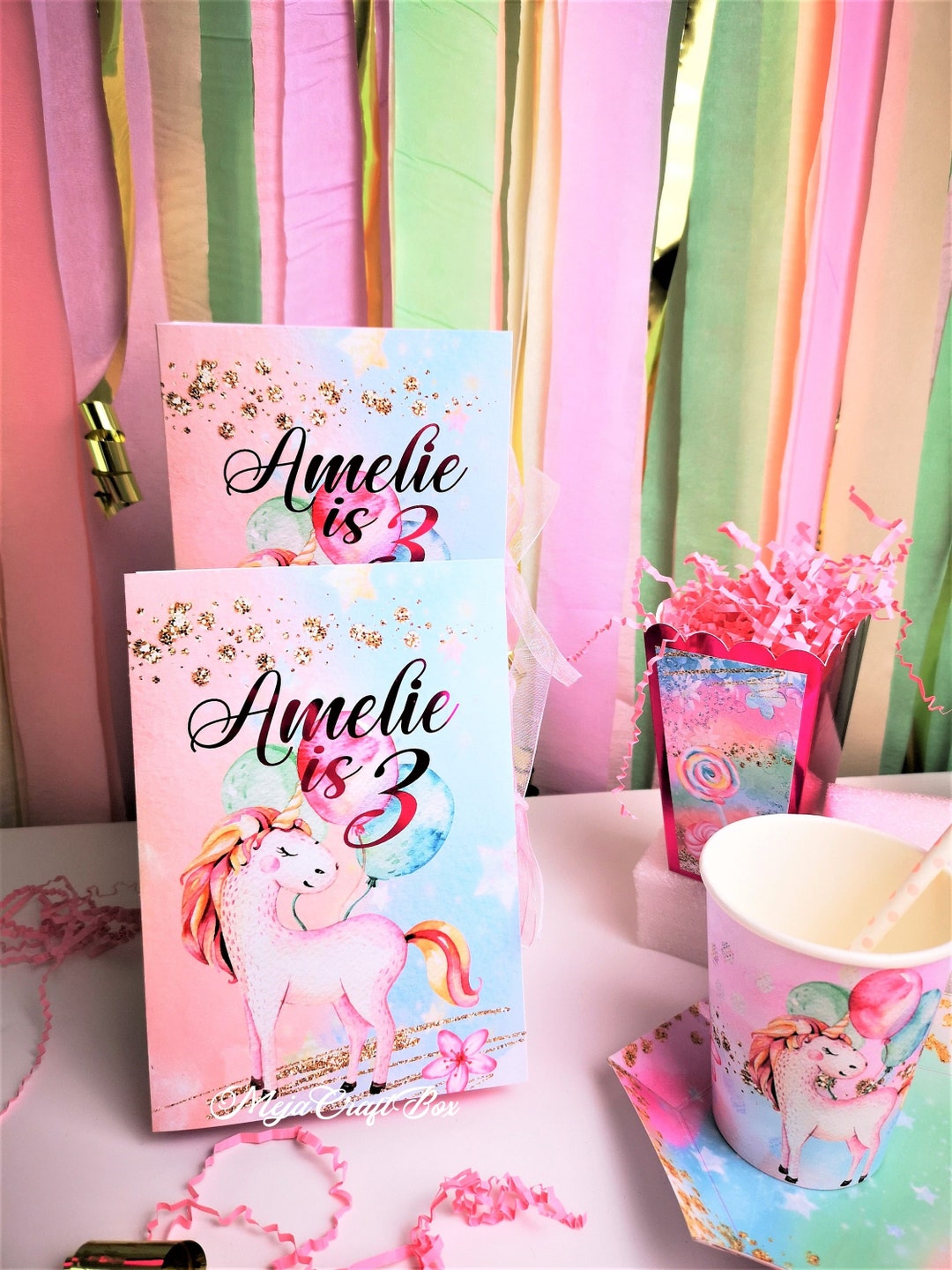 Unicorn Story Box, Storybook, Favour Boxes, Birthday Gift Boxes - Etsy