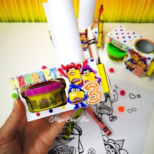 Play-doh Activity Boxes, Birthday Crayon Party Gift Boxes, Personalised ...