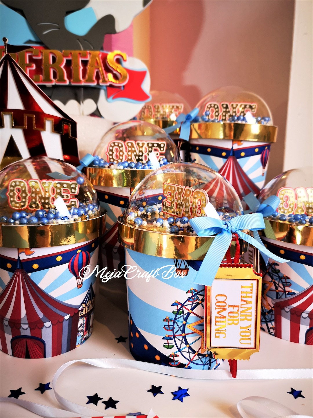 Circus Party Favour Boxes, Circus Birthday Shaker Party Boxes, Circus ...