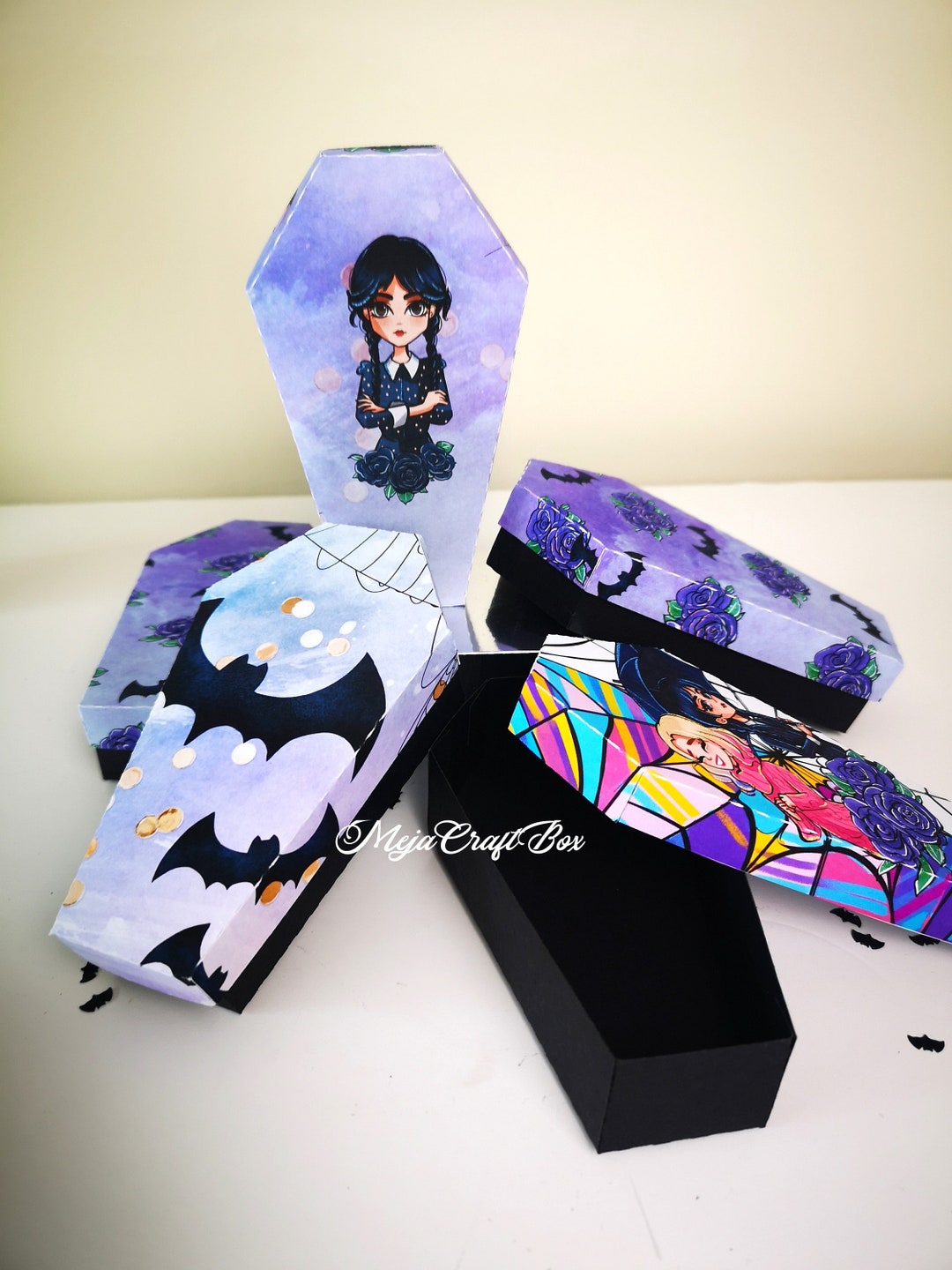 Tombstone Box , Goth Girl Party, Personalised Party Favour Boxes ( Pack ...