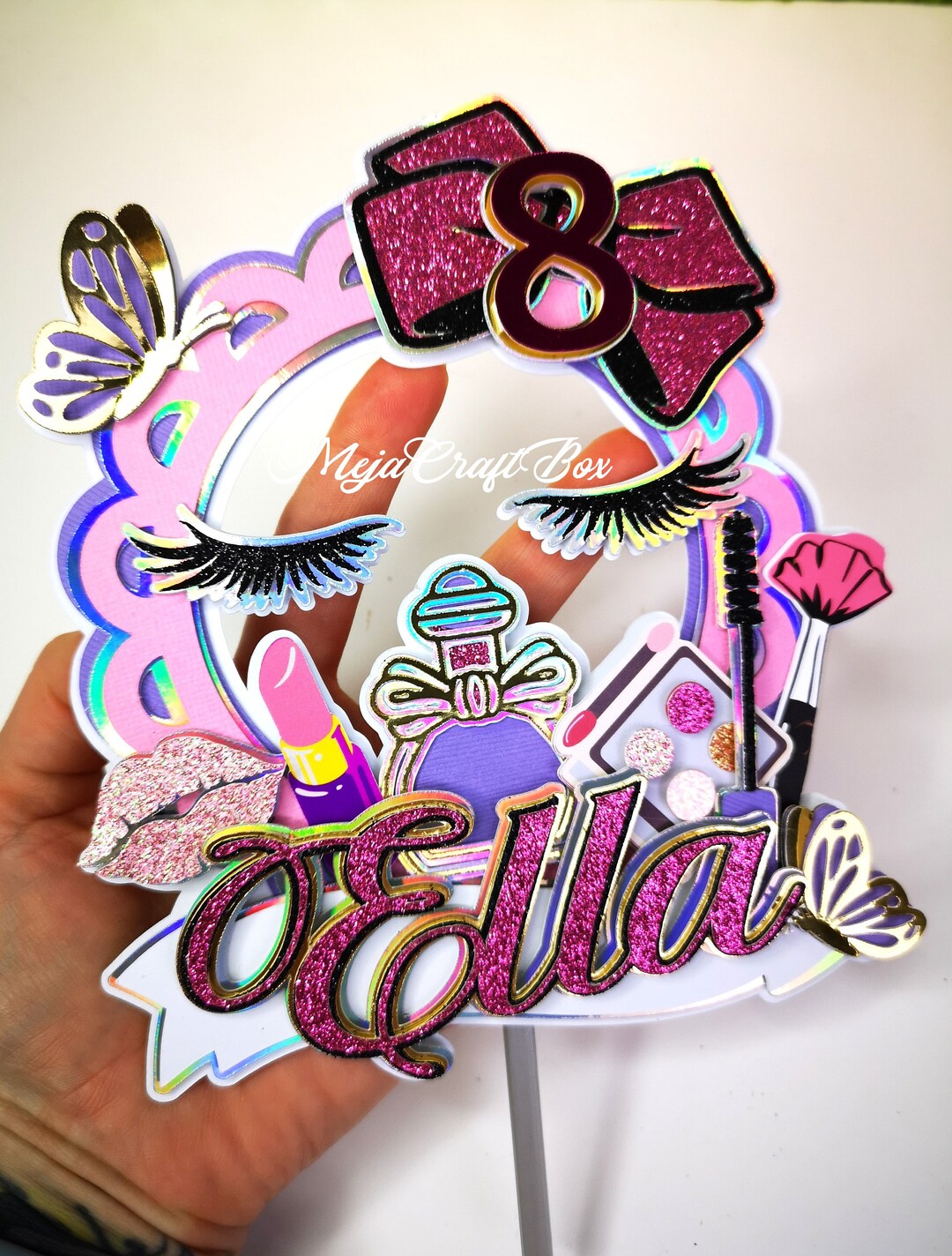 Makeup Cake Topper, Cosmetics Cake Topper, Spa Cake Topper ...