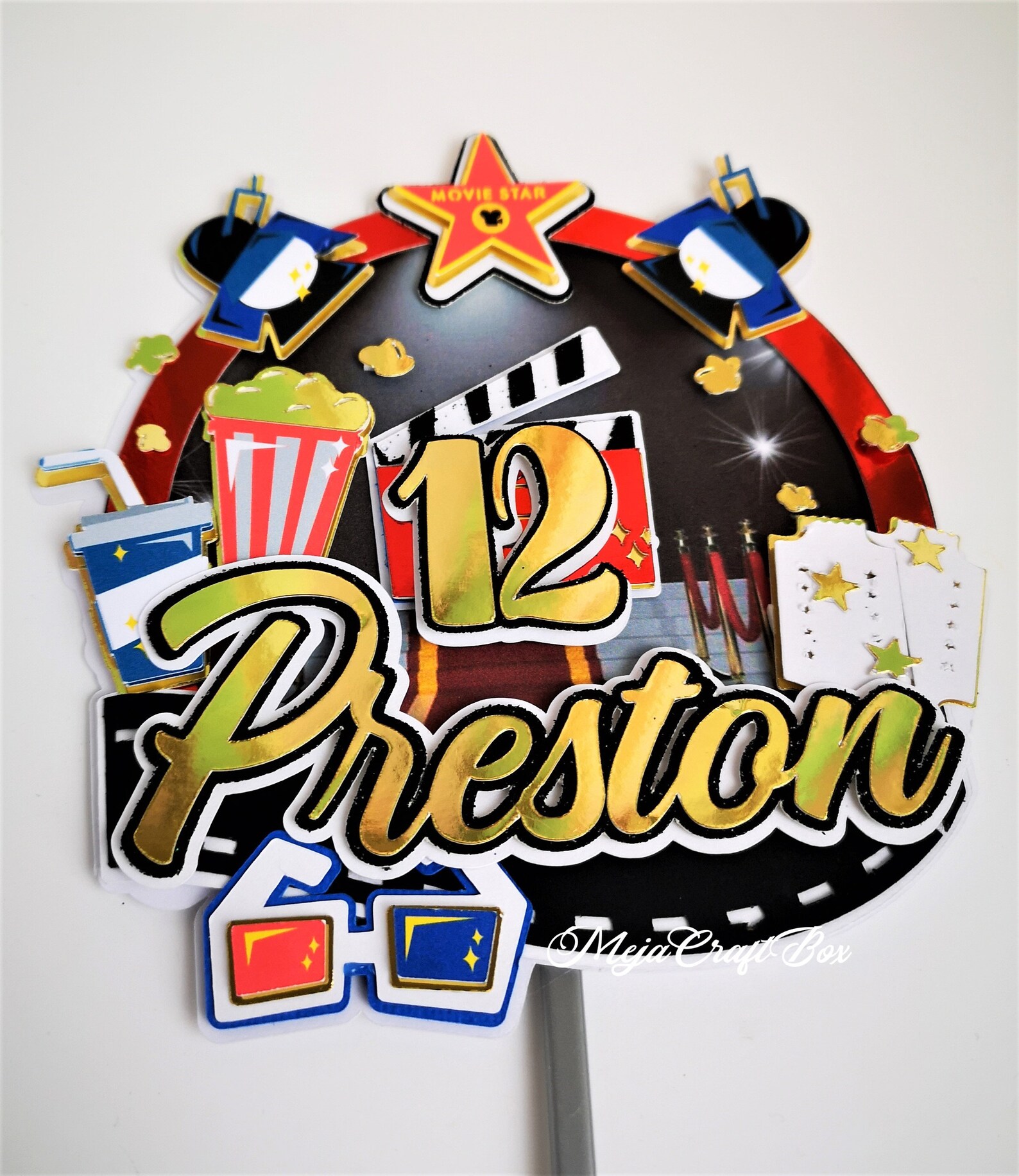 Movie Night Cake Topper, Clapperboard Birthday Decoration - Etsy UK