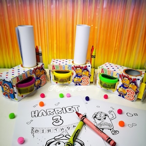 Play-doh Activity Boxes, Birthday Crayon Party Gift Boxes, Personalised ...