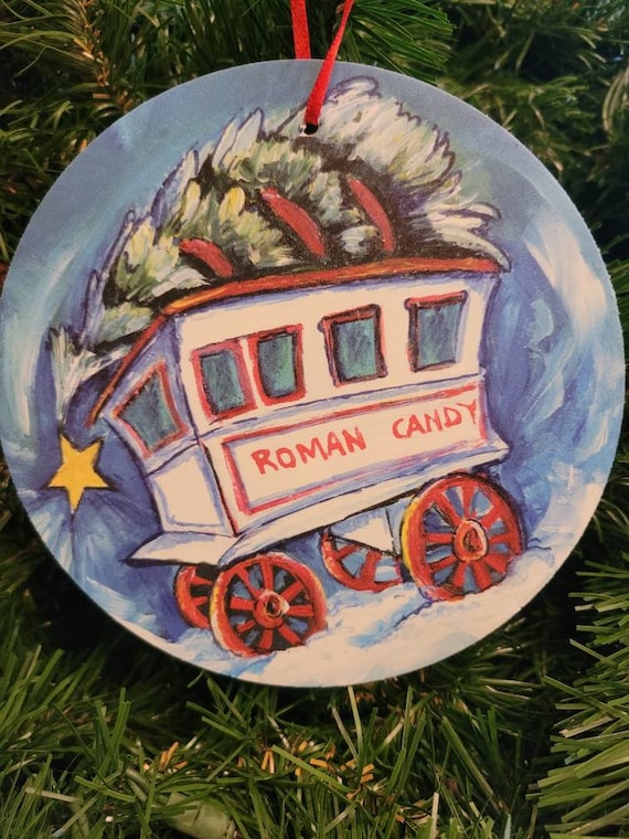 Roman Candy Cart Ornament - Etsy