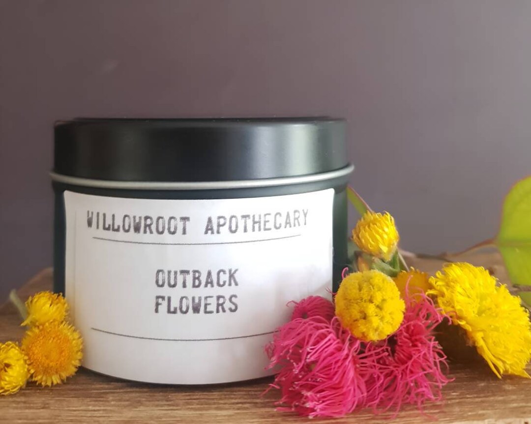 Outback Flowers a Strong Scented Soy Wax Candle With Wood Wick / Cotton ...