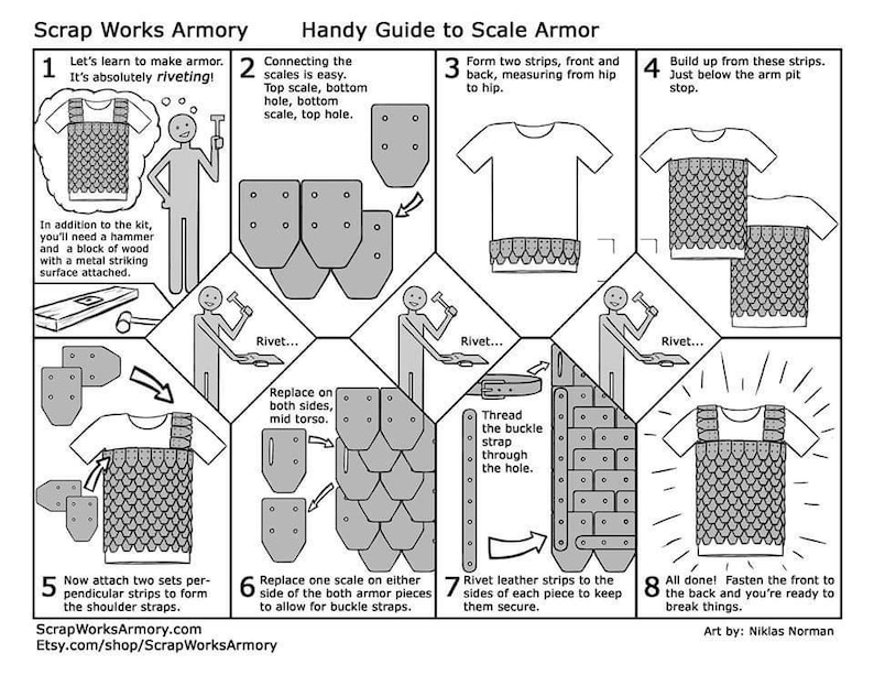 Riveted Lamellar Armor Kit - Etsy