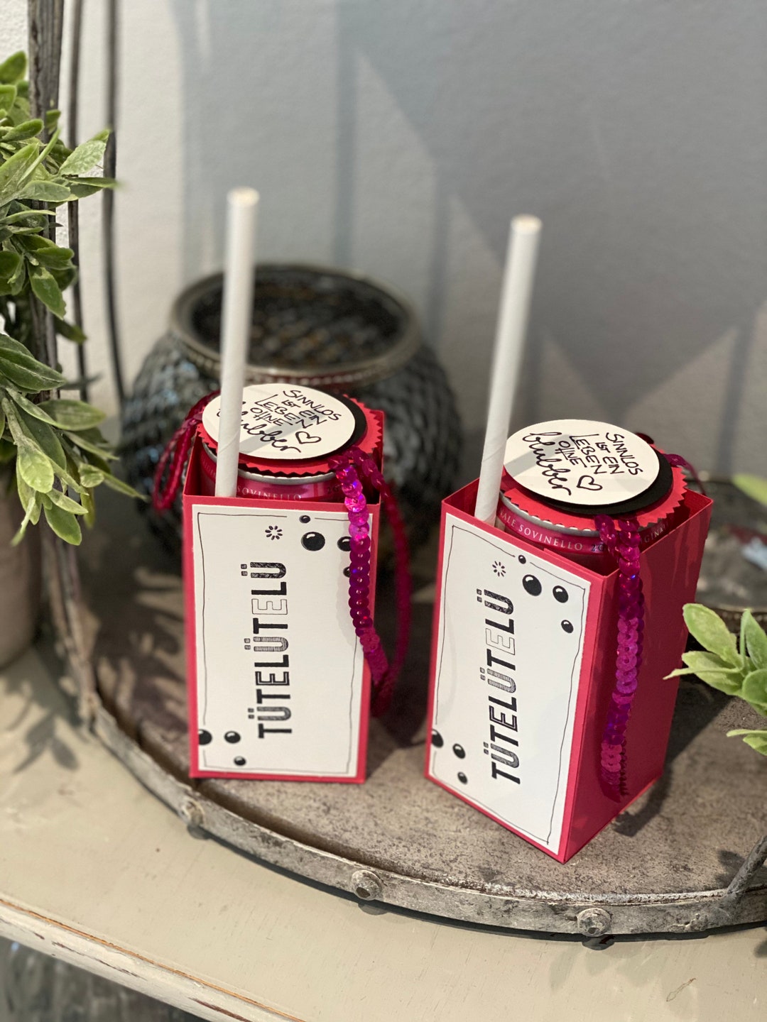 Prosecco Dosen Box Mitbringsel Geschenk Gastgeschenk Dosenhalter - Etsy.de