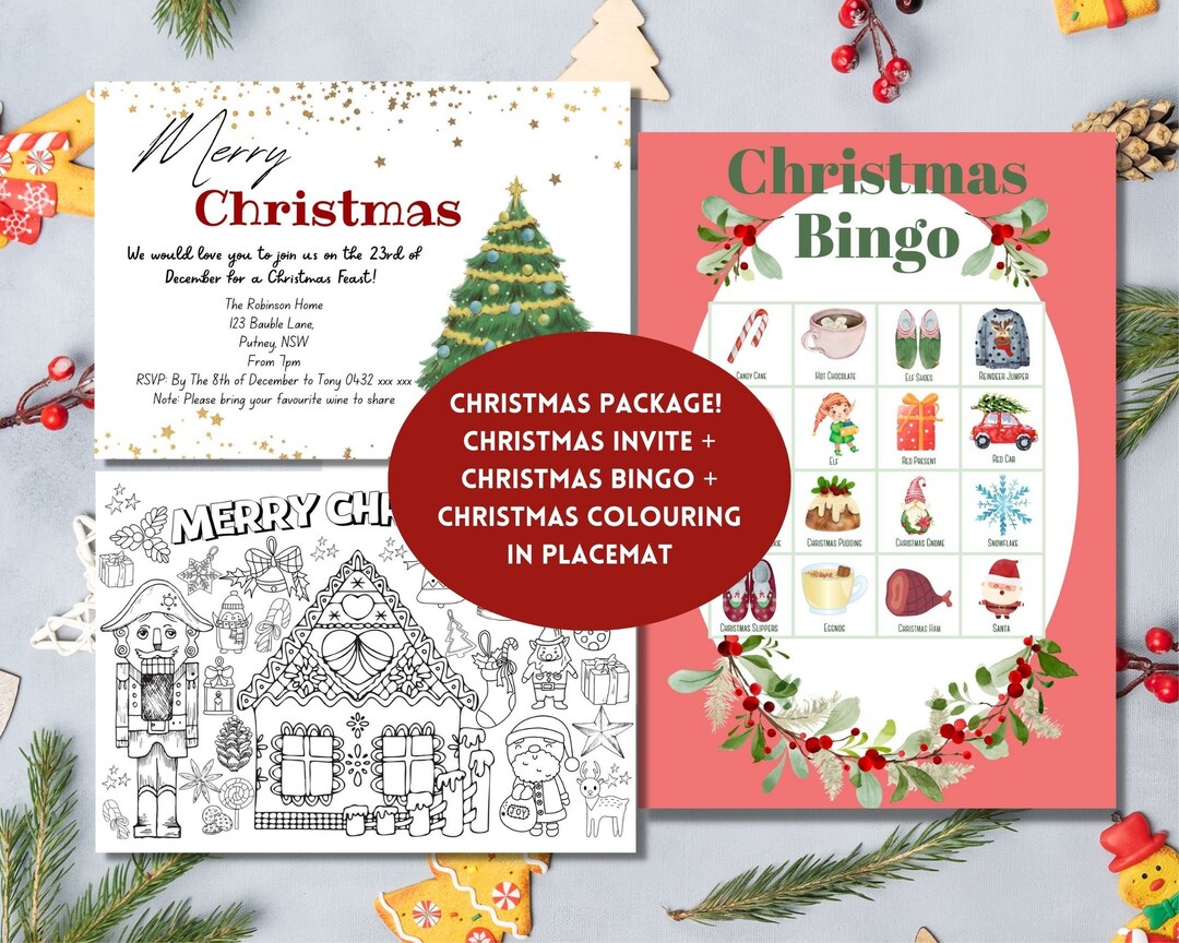 Digital Christmas Party Bundle Christmas Party Invite Christmas ...