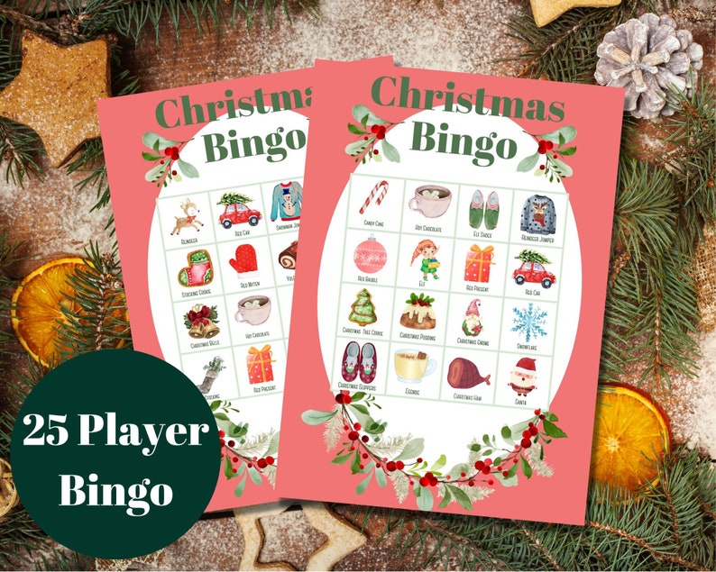 Instant Download Christmas Bingo Christmas Picture Bingo X-mas Bingo ...