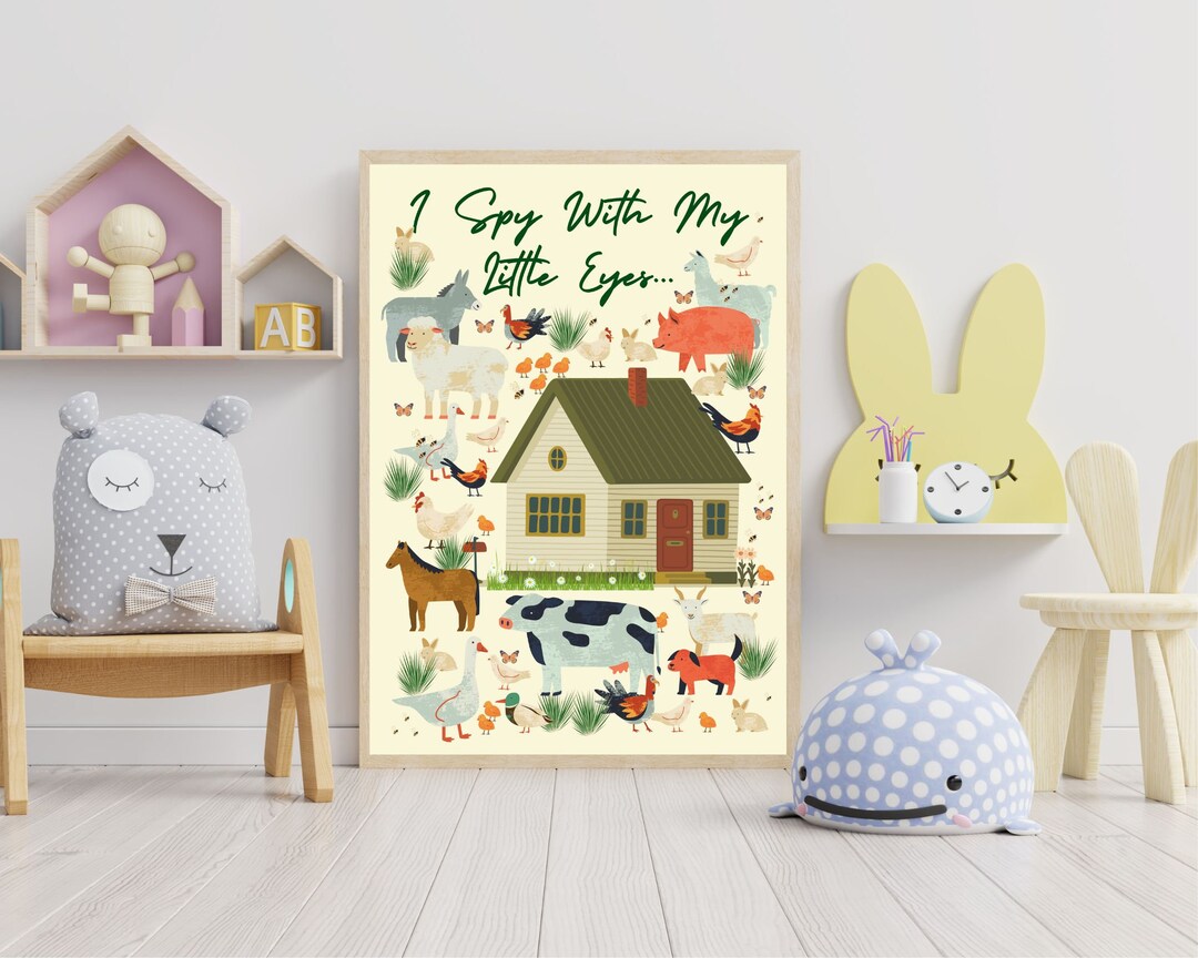 Digital Eye Spy Game Farm Animals Poster A1 Instant Download - Etsy