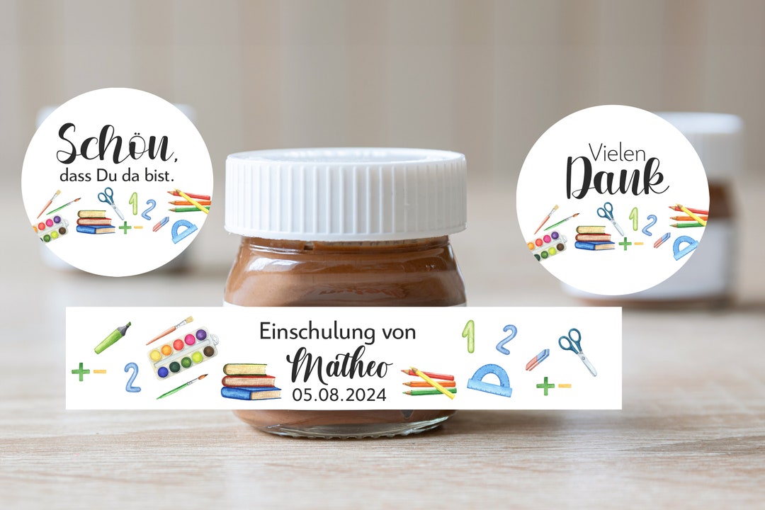 From 20 Personalized Stickers in a Set for Chocolate Mini Glass Jars ...