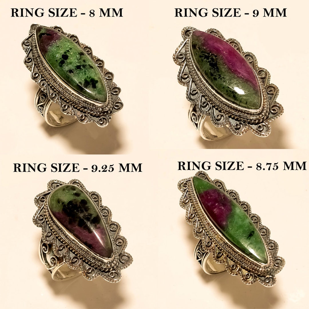 Natural Ruby Zoisite Jewelry Vintage Jewelry Women Ring 925 - Etsy
