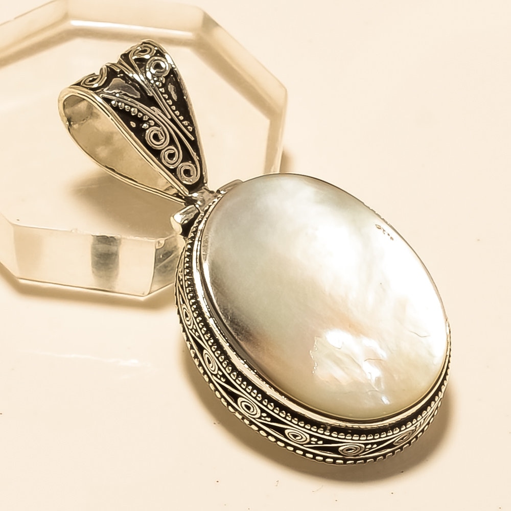 Mother Of Pearl Pendant Pearl Jewelry 925 Pendant 925 | Etsy