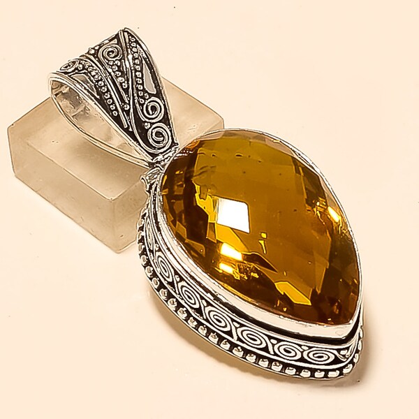 Citrine Pendant - Etsy