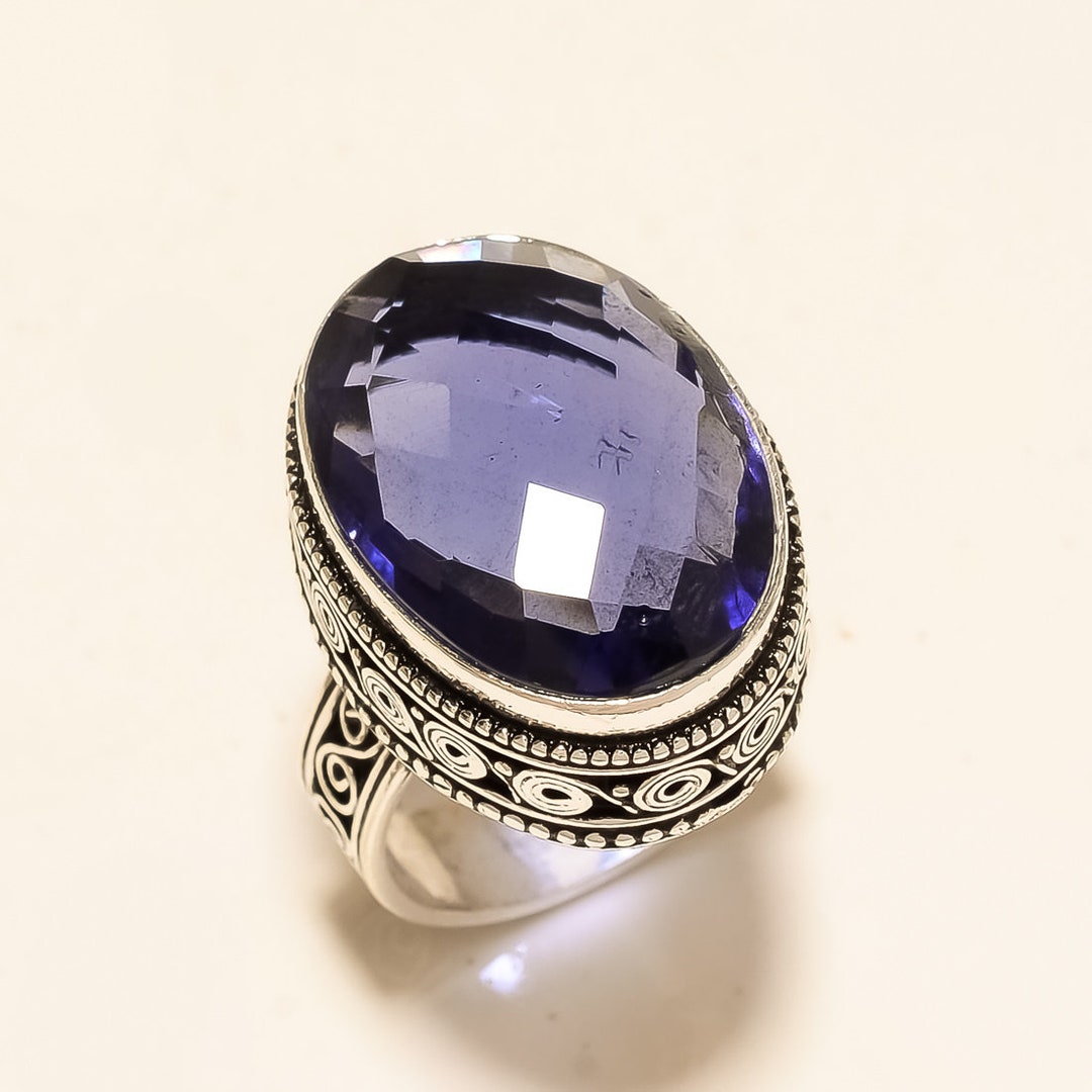 Iolite Jewelry, Iolite Ring, Vintage Ring, Women Jewelry, 925 Sterling ...