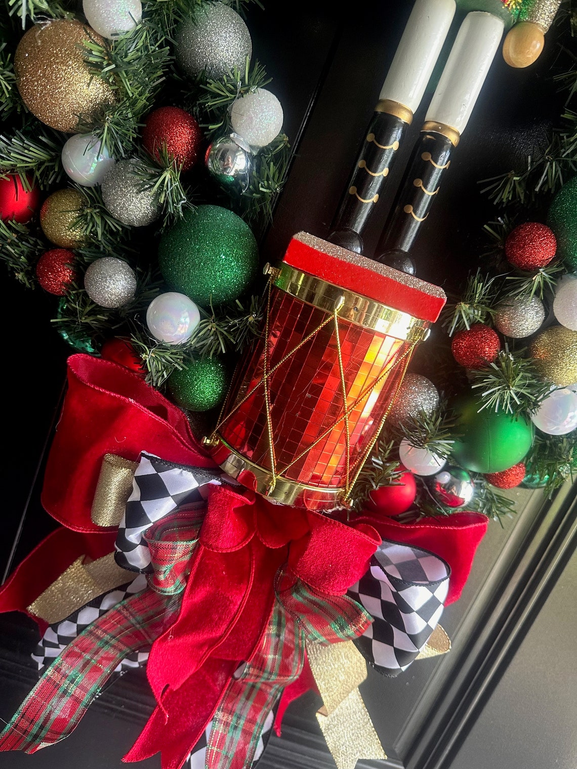 Christmas Nutcracker Wreath, Traditional Christmas Wreath, Elegant ...